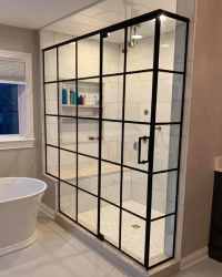 Atlanta Grid Pattern Shower Door Enclosures | Glass Governor of Atlanta