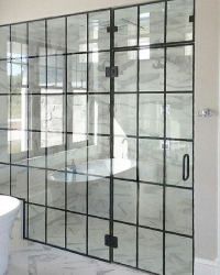 Atlanta Grid Pattern Shower Door Enclosures | Glass Governor of Atlanta
