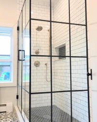 Atlanta Grid Pattern Shower Door Enclosures | Glass Governor of Atlanta
